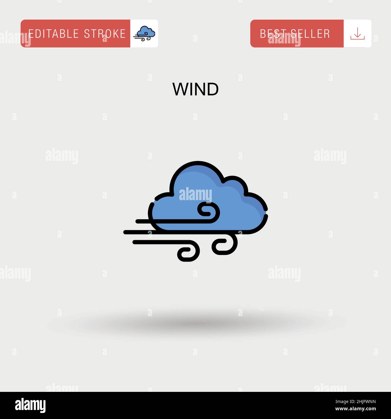Wind Simple vector icon Stock Vector Image & Art - Alamy