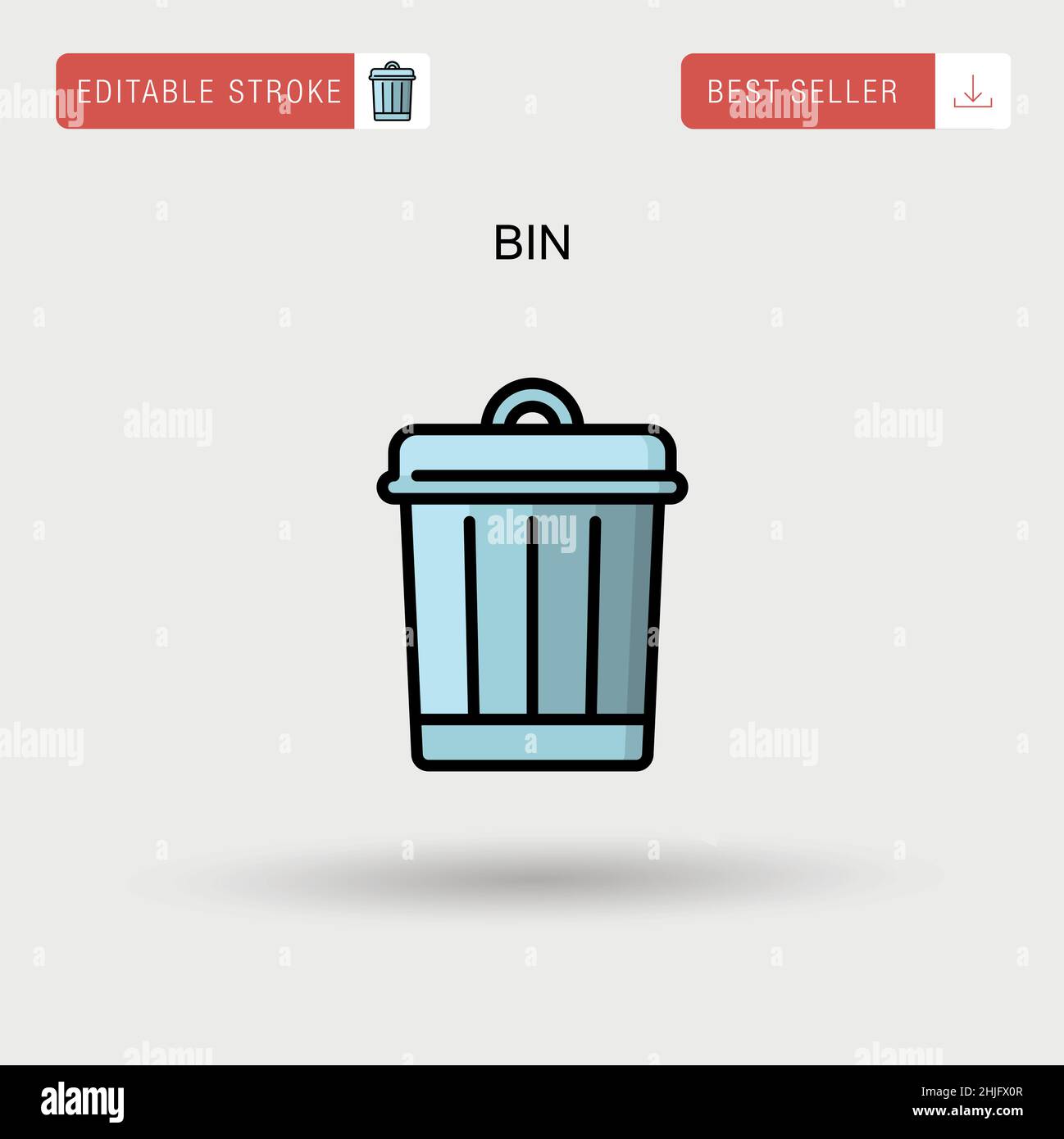 Bin Simple vector icon Stock Vector Image & Art - Alamy