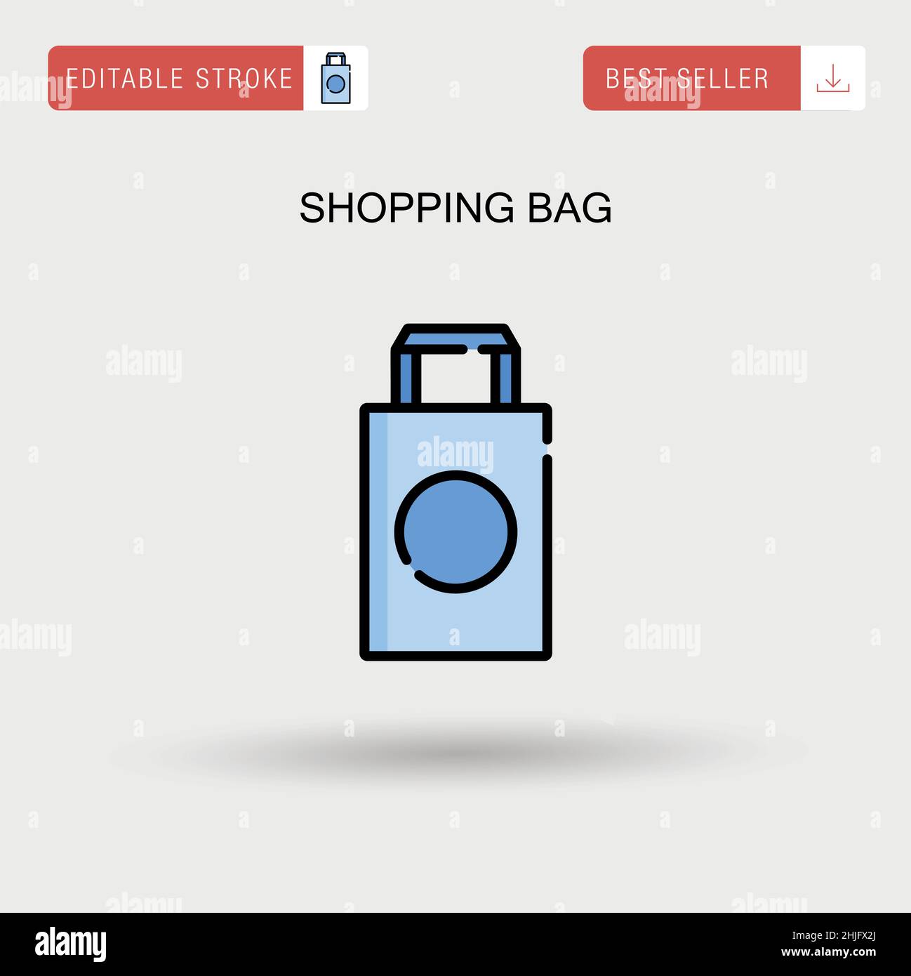 Shopping bag Simple vector icon Stock Vector Image & Art - Alamy