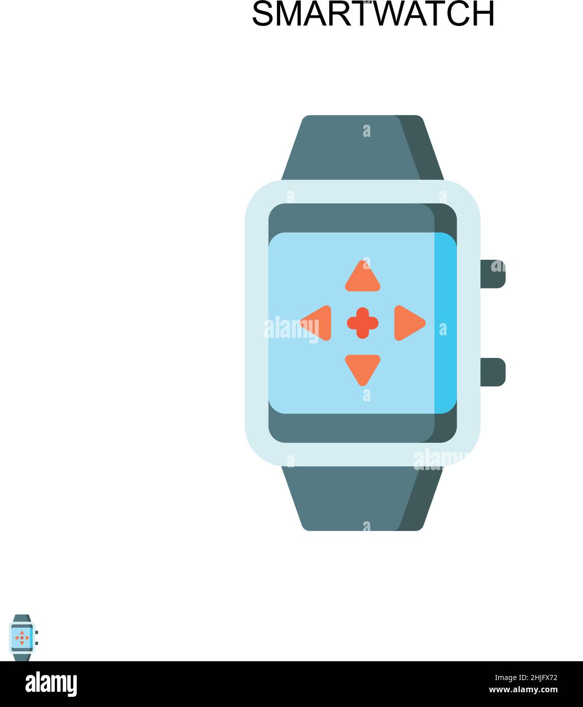 Smartwatch Simple vector icon. Illustration symbol design template for ...