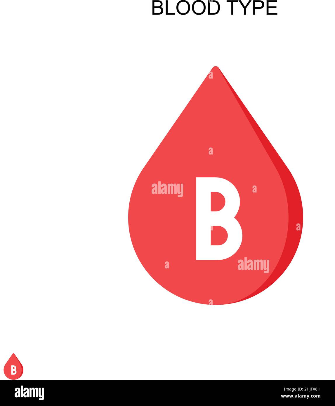 Blood type Simple vector icon. Illustration symbol design template for ...
