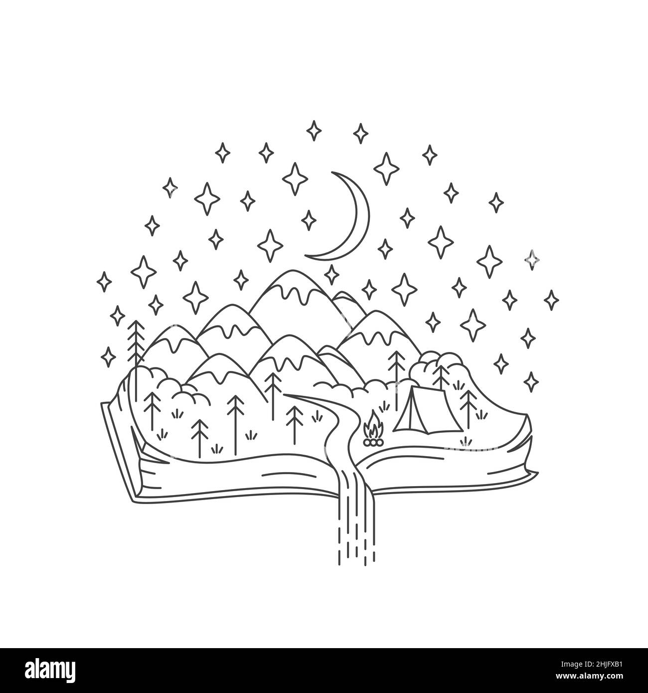 Fir tree background banner Black and White Stock Photos & Images - Alamy