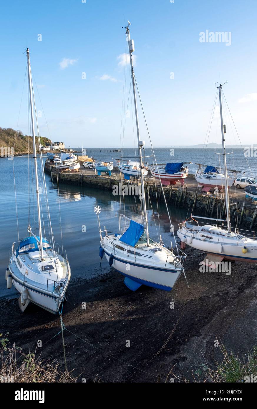 Leisure boats in Aberdour harbour, Fife, Scotland Stock Photo - Alamy