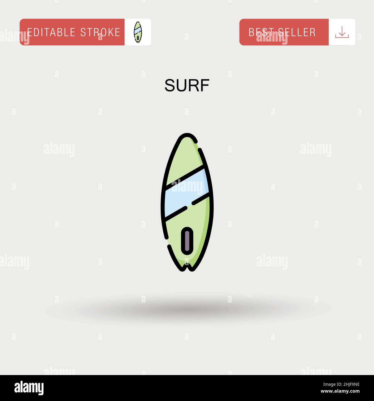 Surf Simple vector icon Stock Vector Image & Art - Alamy