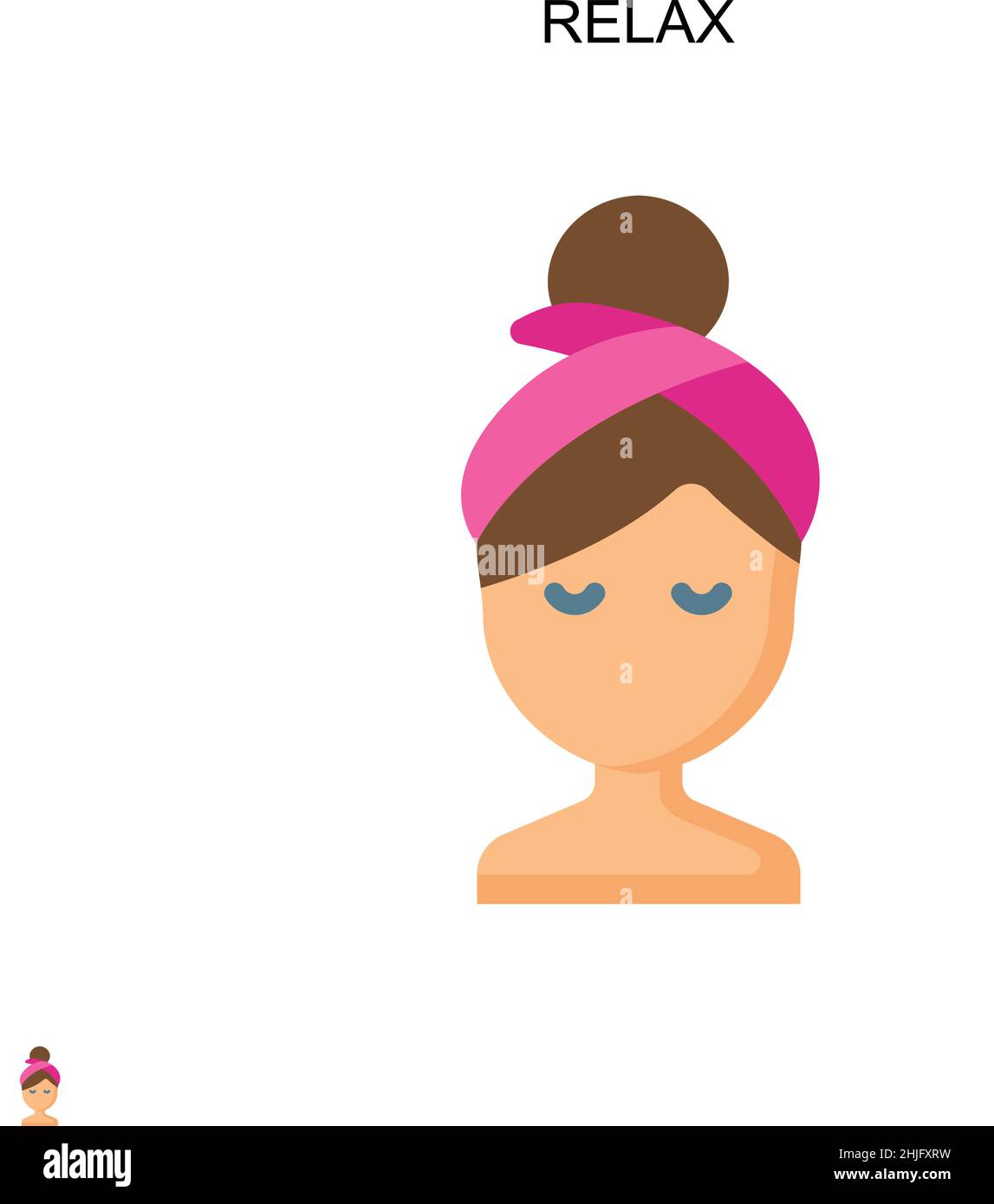 Relax Simple vector icon. Illustration symbol design template for web ...