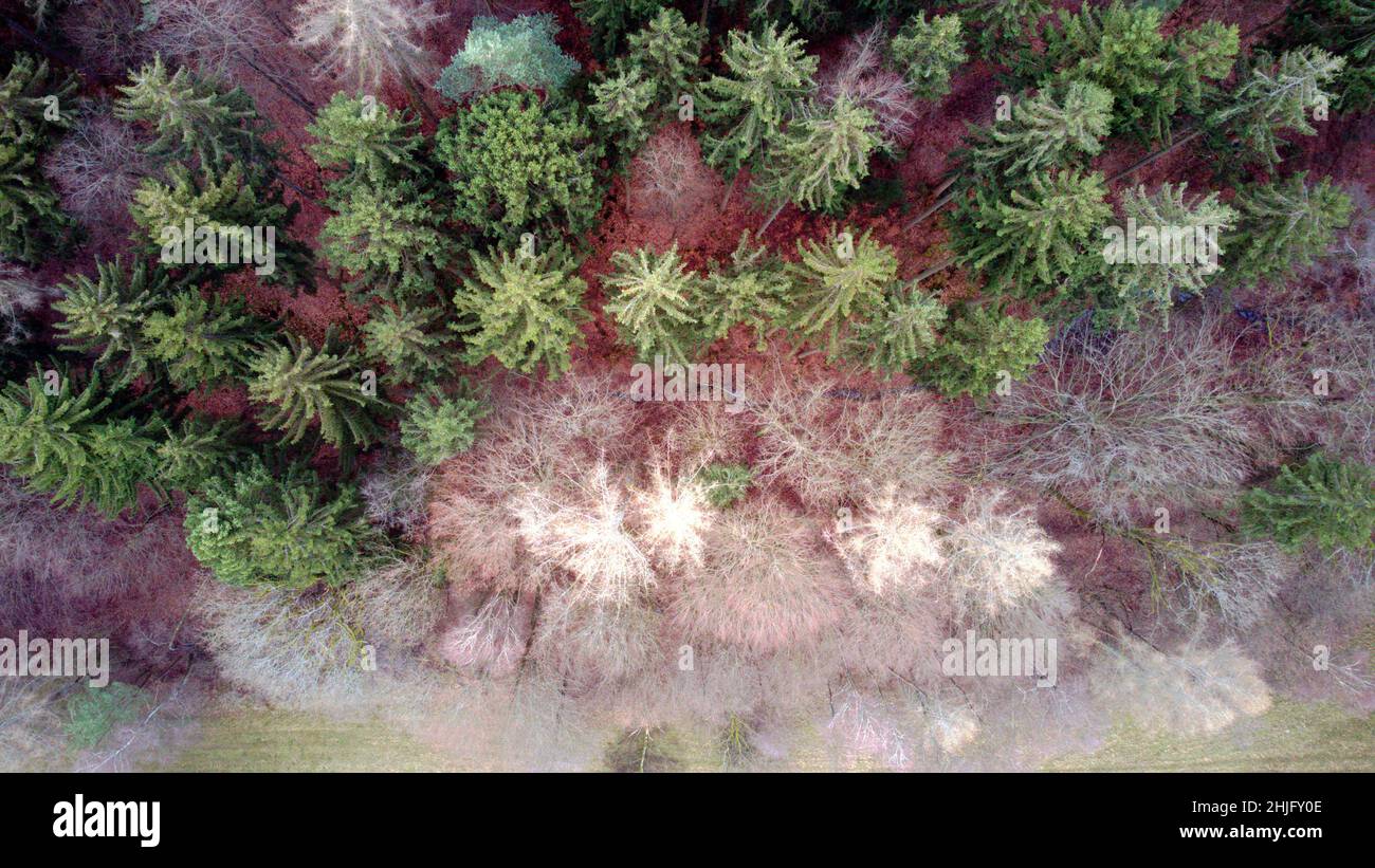 Aerial view over mixed landscape hi-res stock photography and images ...