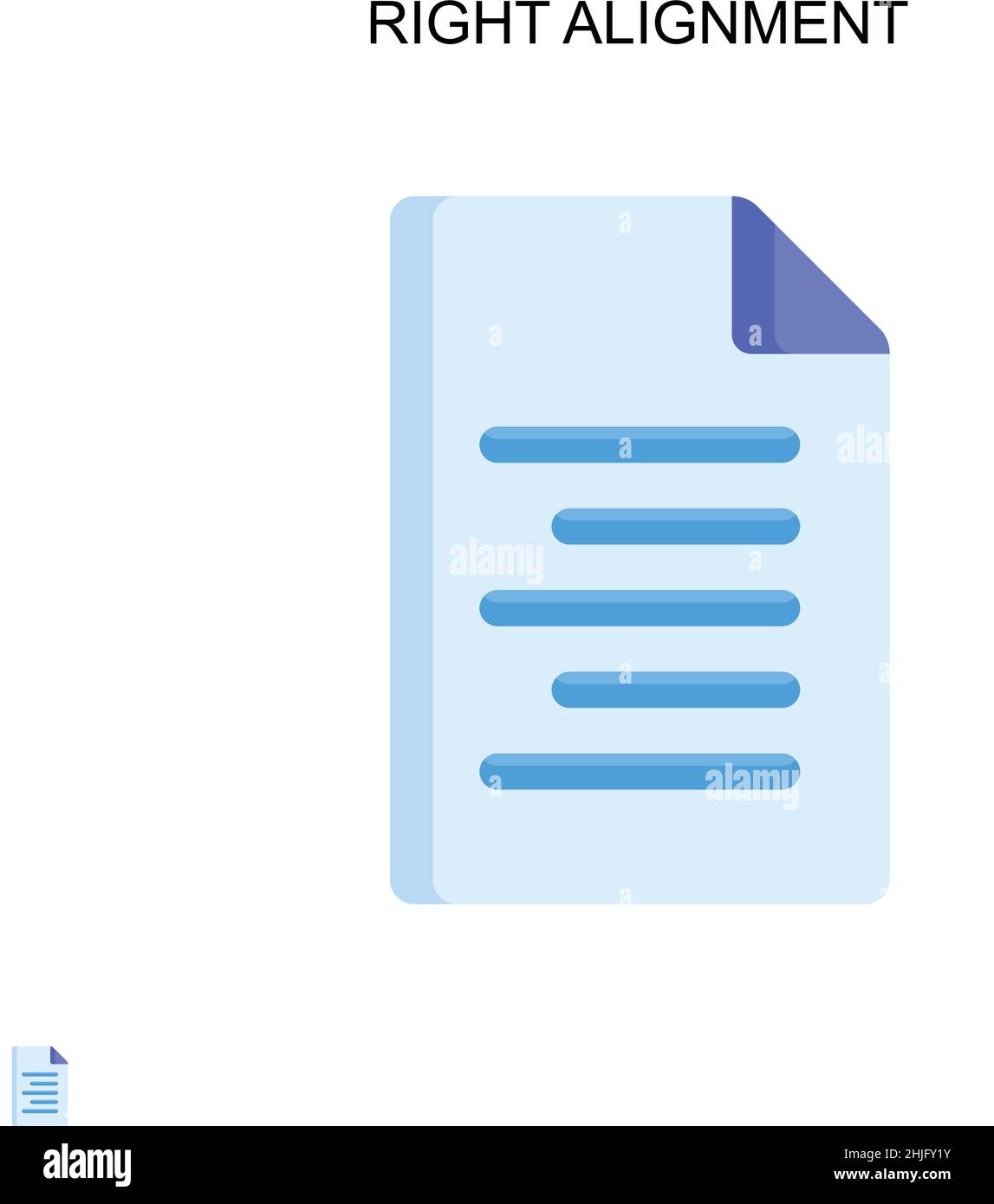 Right alignment Simple vector icon. Illustration symbol design template ...