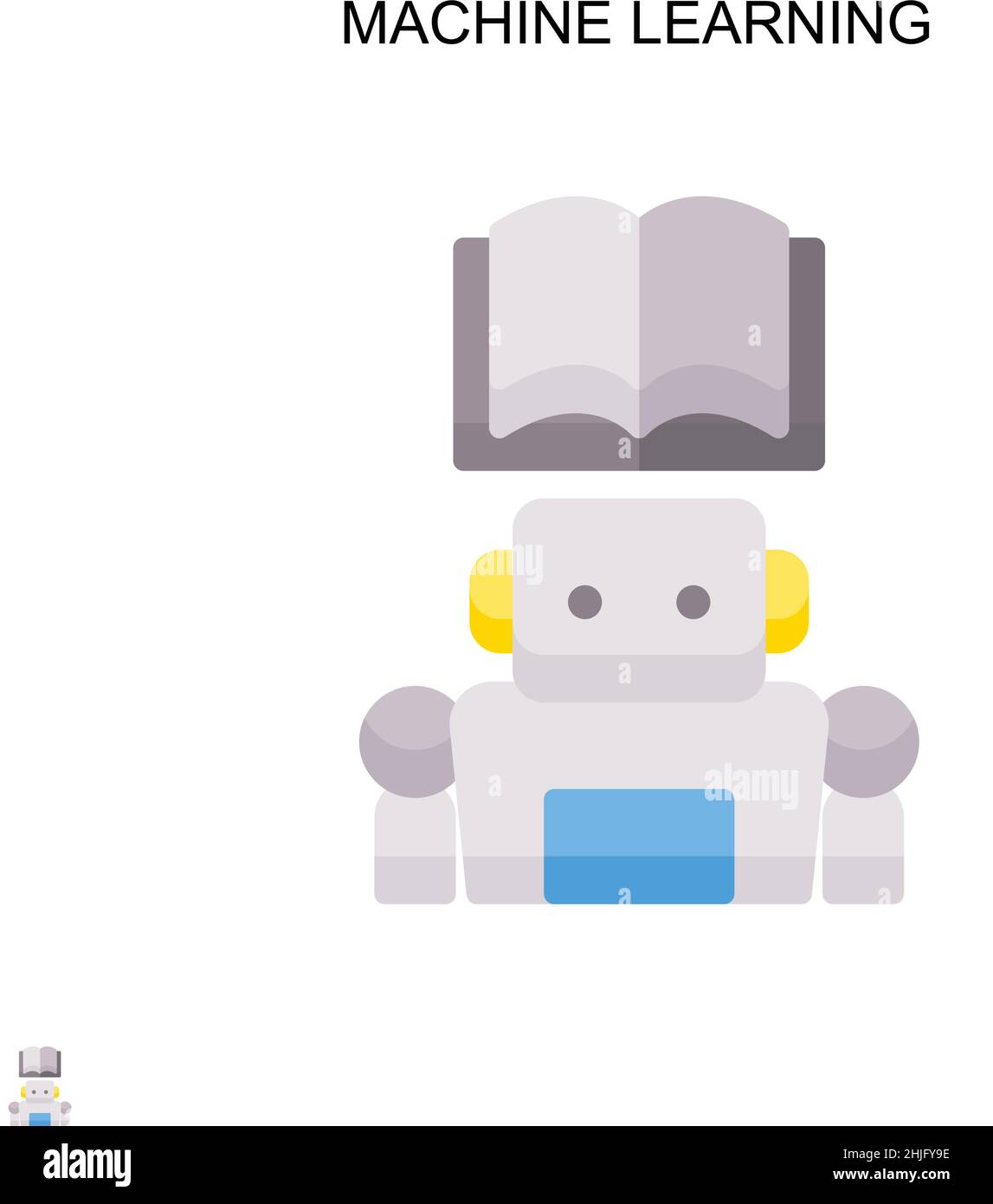 Machine learning Simple vector icon. Illustration symbol design ...