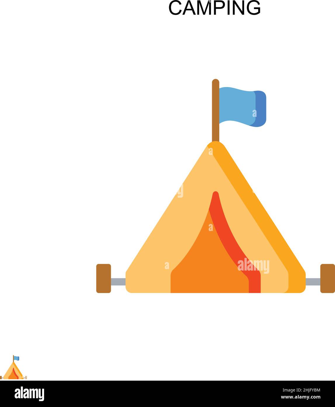 Camping Simple vector icon. Illustration symbol design template for web ...
