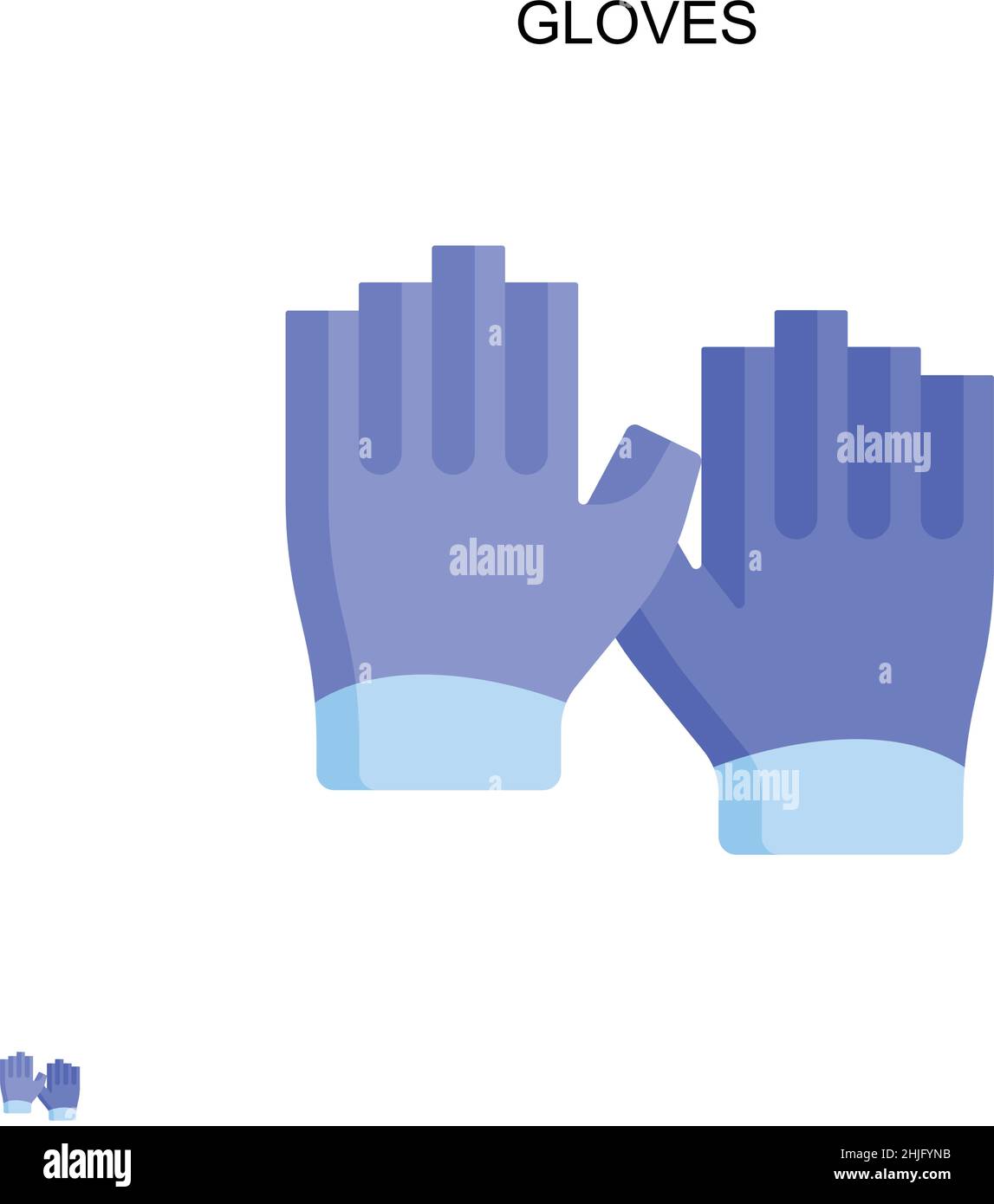 Gloves Simple vector icon. Illustration symbol design template for web ...
