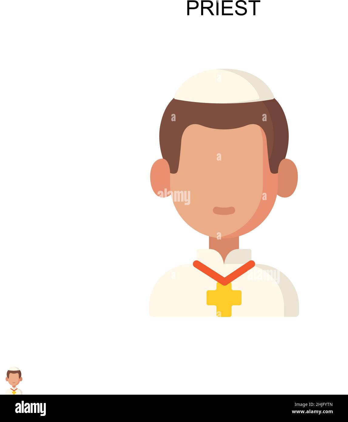 Priest Simple vector icon. Illustration symbol design template for web ...