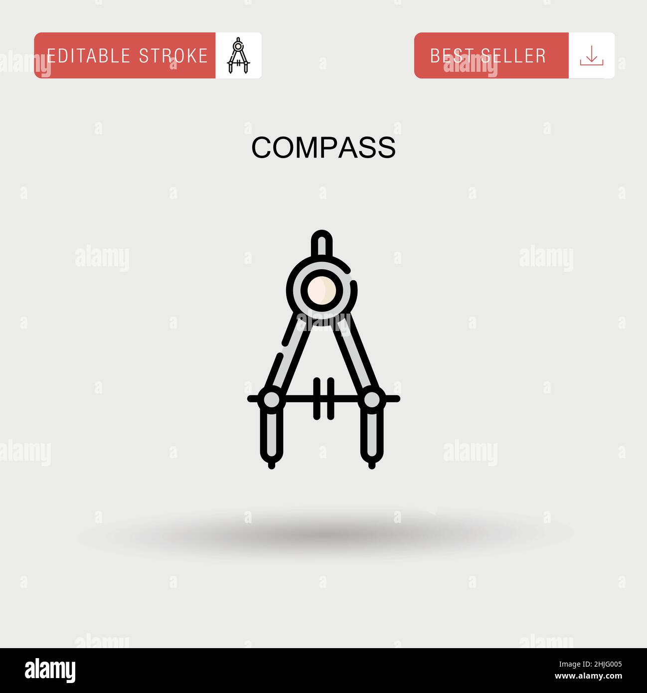 Compass Simple vector icon Stock Vector Image & Art - Alamy