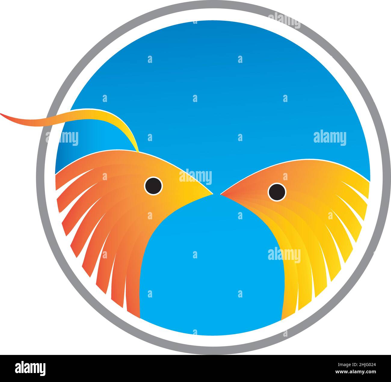 Bird seeks wisdom vector logo, two birds learning,vector logo for ...