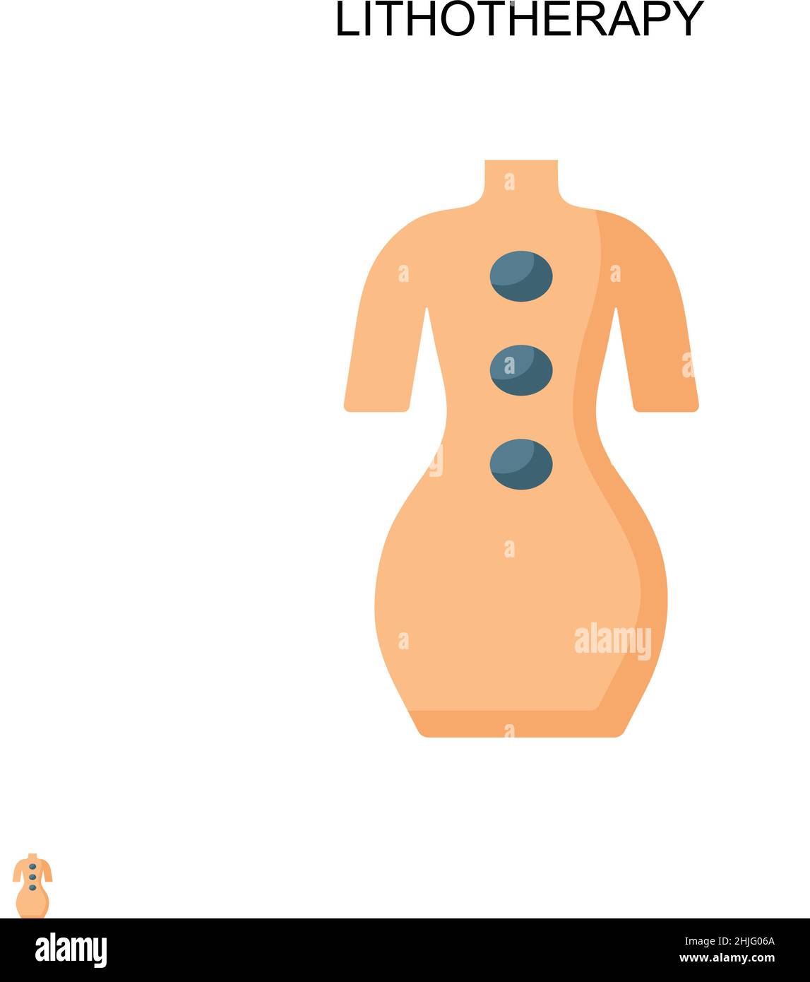 Lithotherapy Simple vector icon. Illustration symbol design template ...