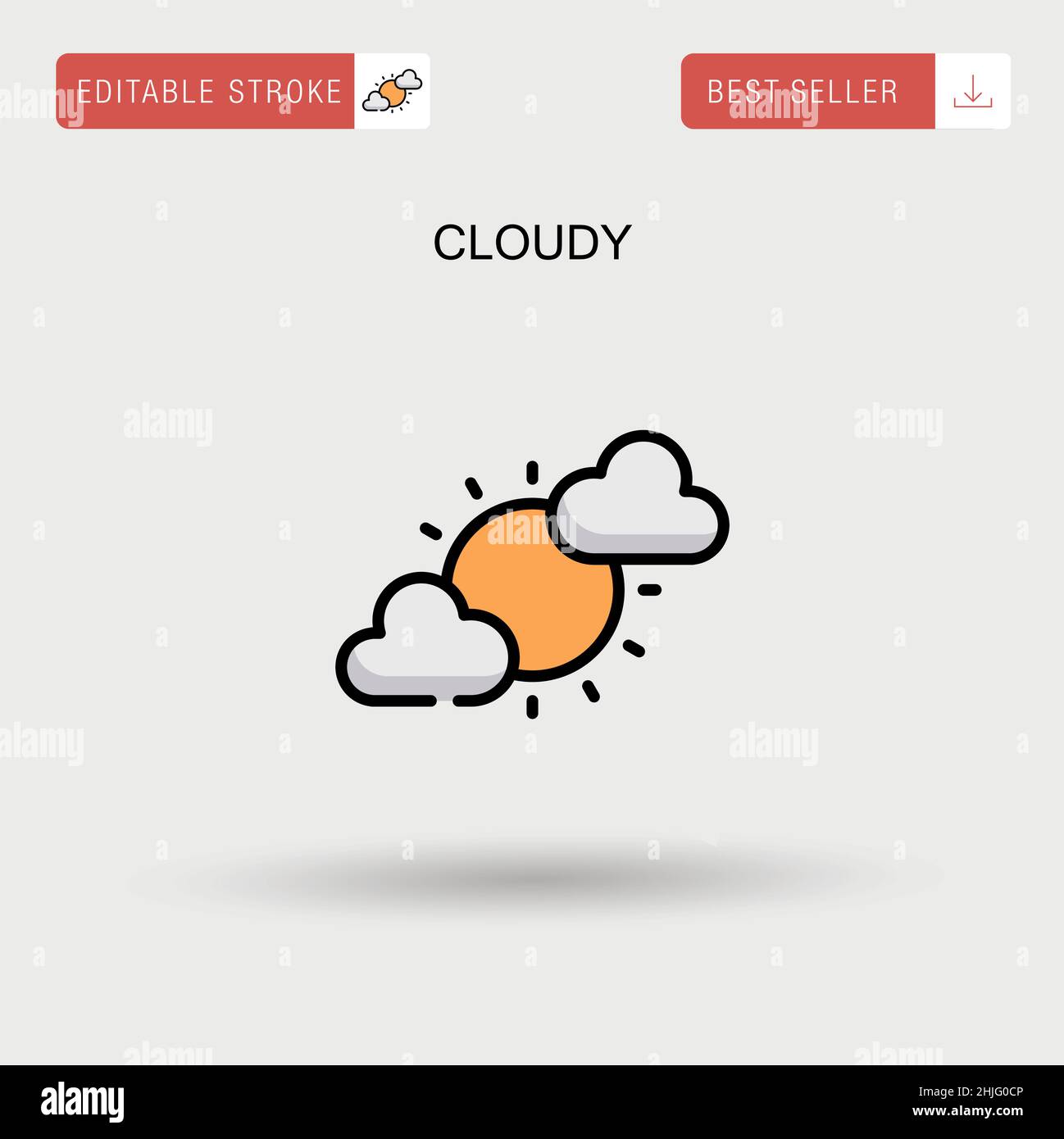 Moody sky with cloud Stock Vector Images - Alamy