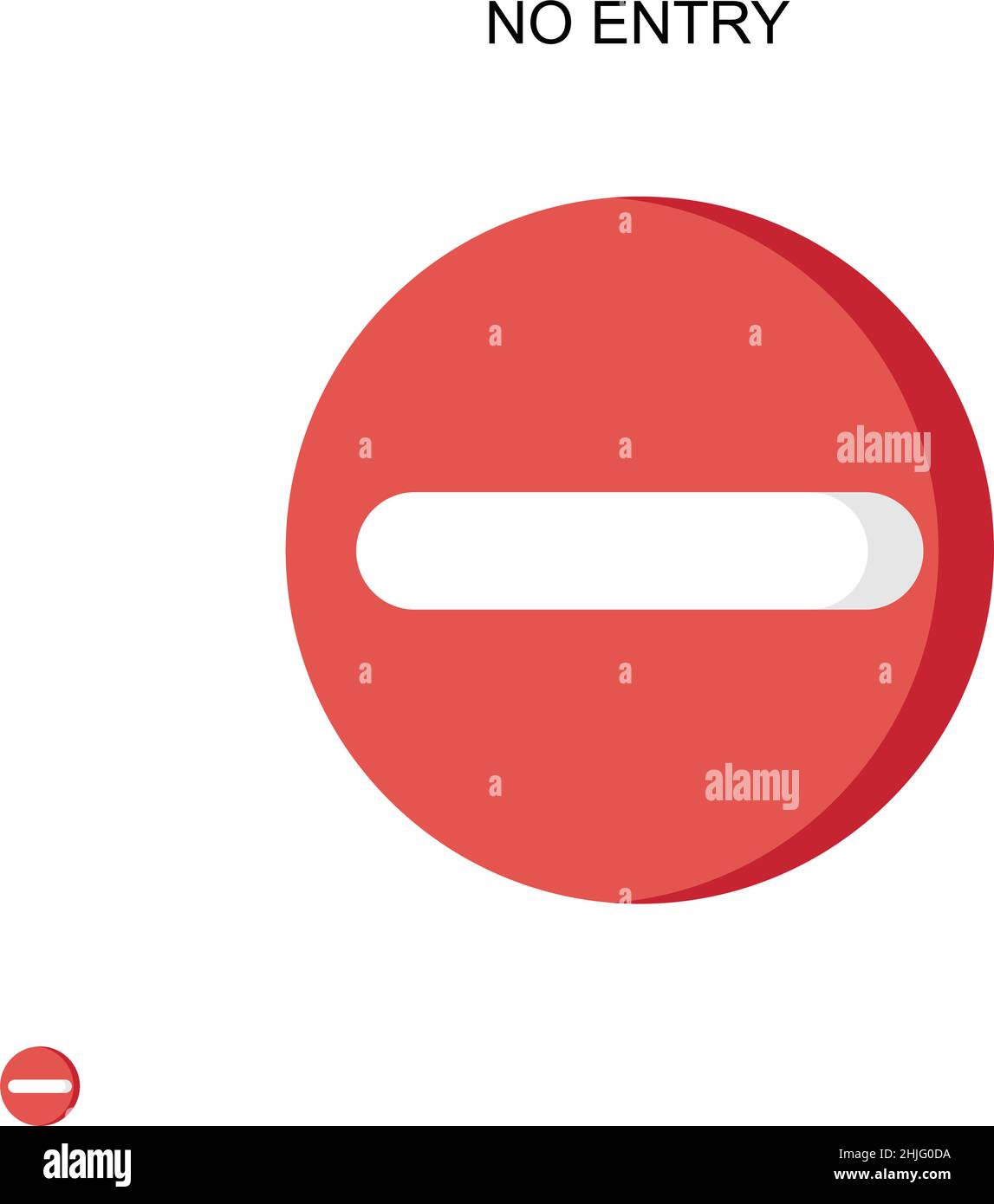 No entry Simple vector icon. Illustration symbol design template for ...