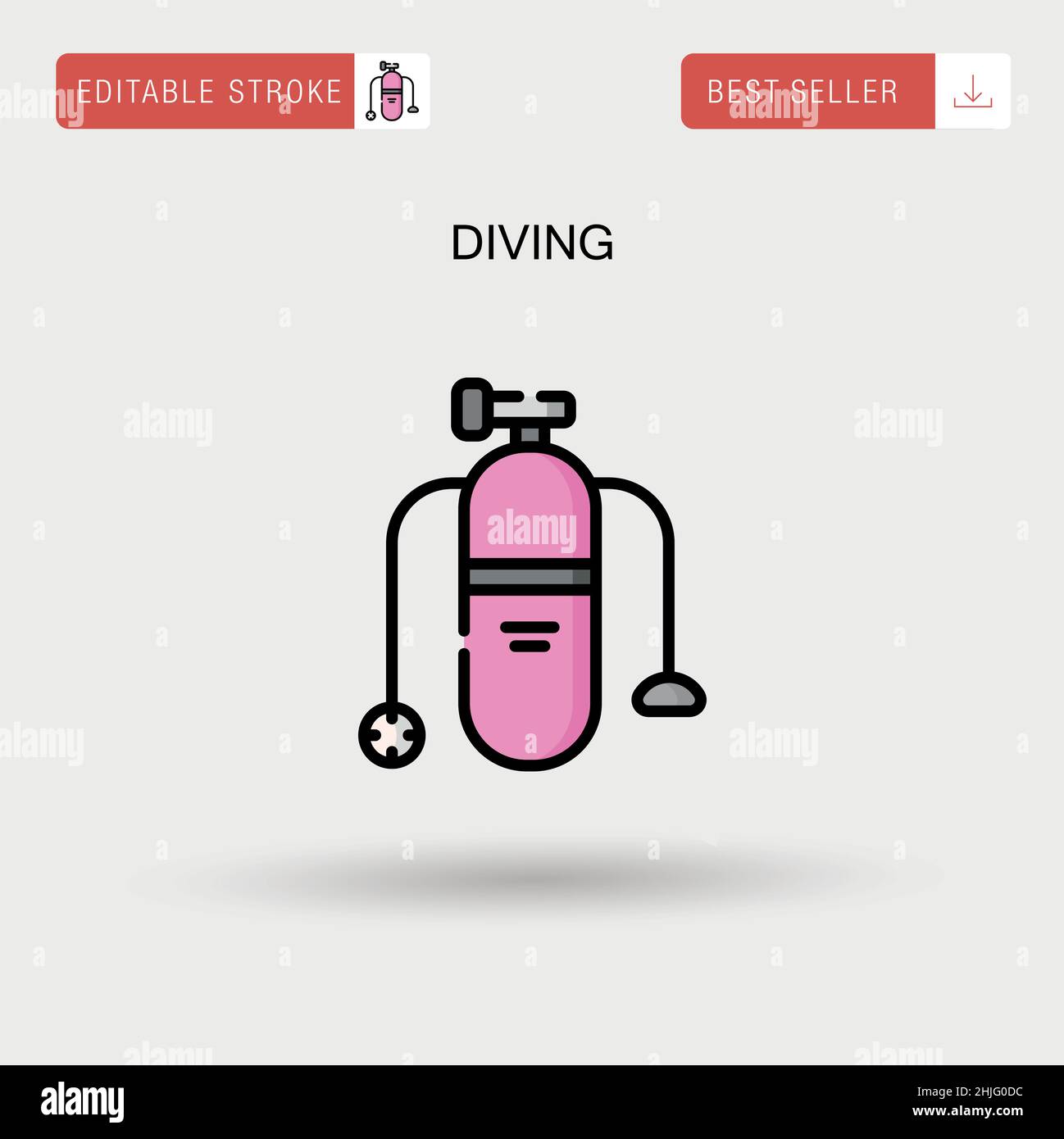 Diving Simple vector icon Stock Vector Image & Art - Alamy