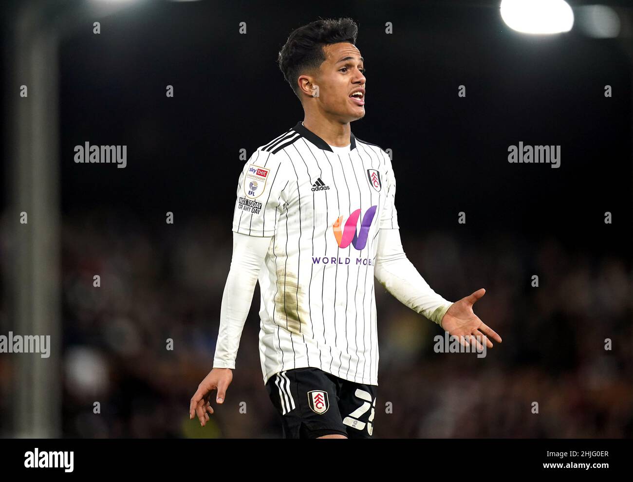 Fulham's Fabio Carvalho during the Sky Bet Championship match at Craven ...
