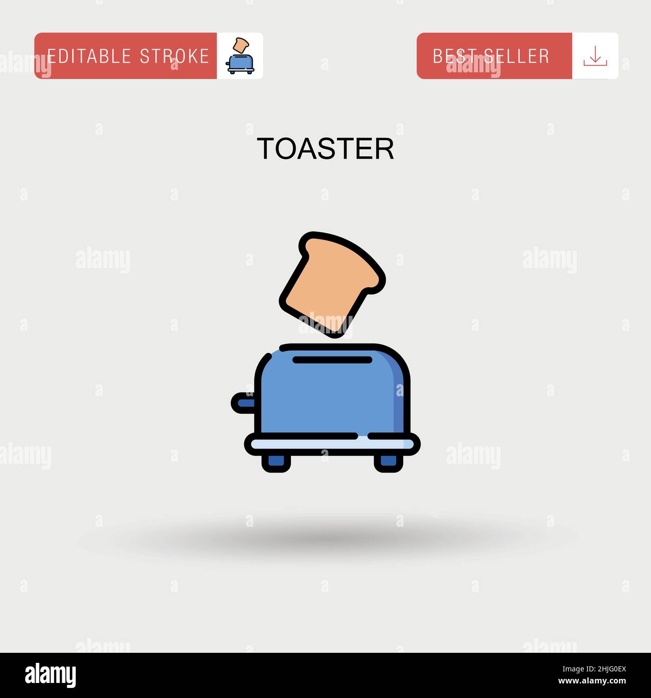 Slice toaster icon hi-res stock photography and images - Alamy