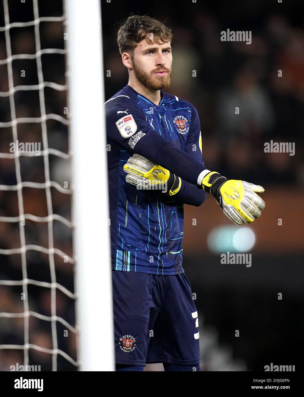 Blackpool goalkeeper Daniel Grimshaw during the Sky Bet Championship ...