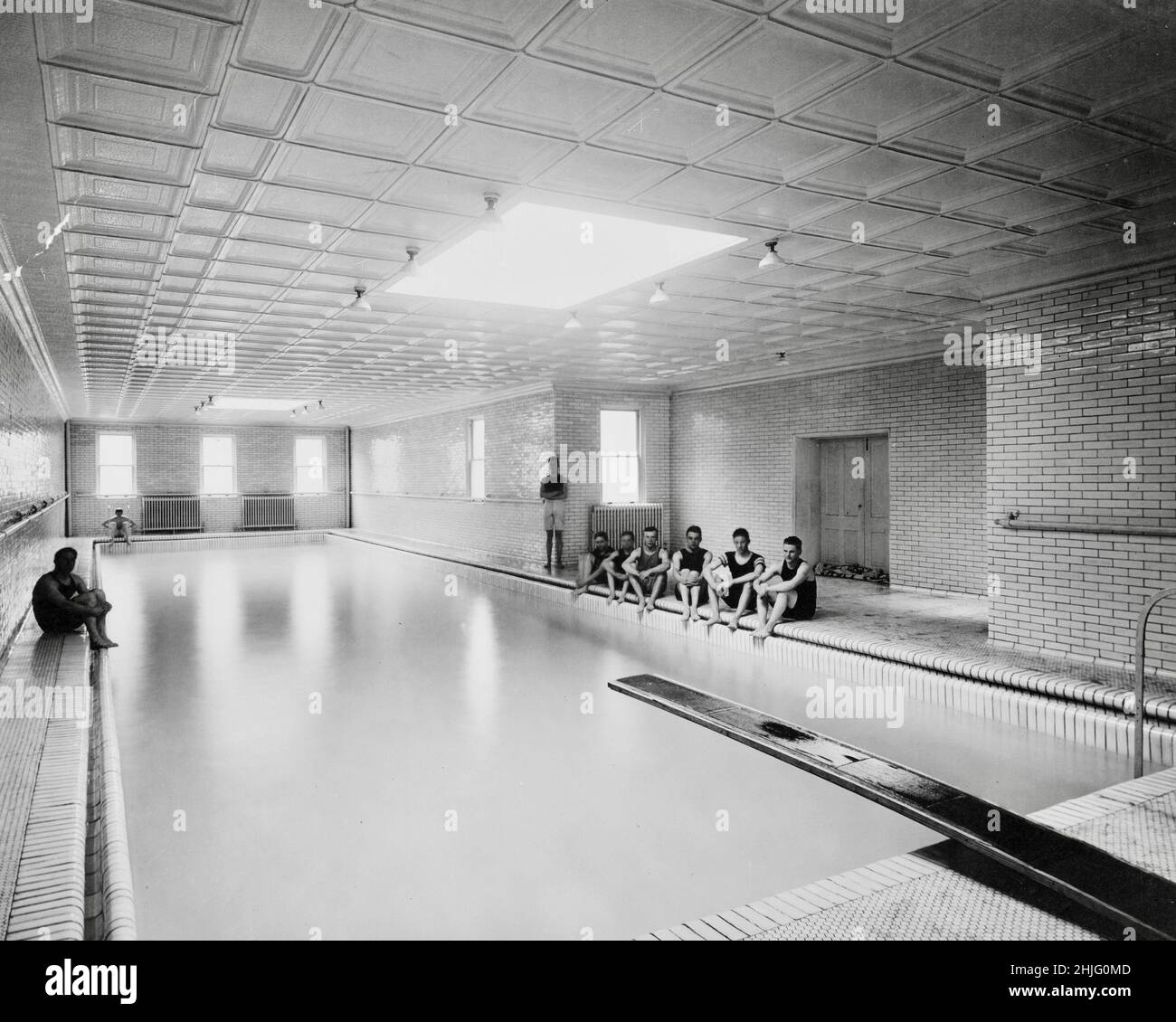 Indoor Y.M.C.A. swimming pool, Bellefonte, Pennsylvania, USA - circa ...