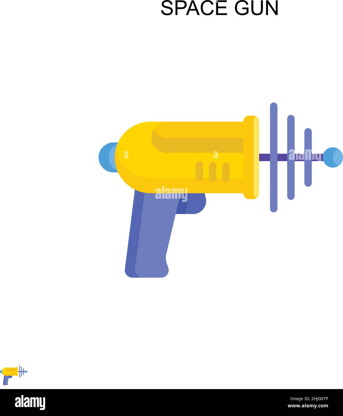 Space gun Simple vector icon. Illustration symbol design template for ...