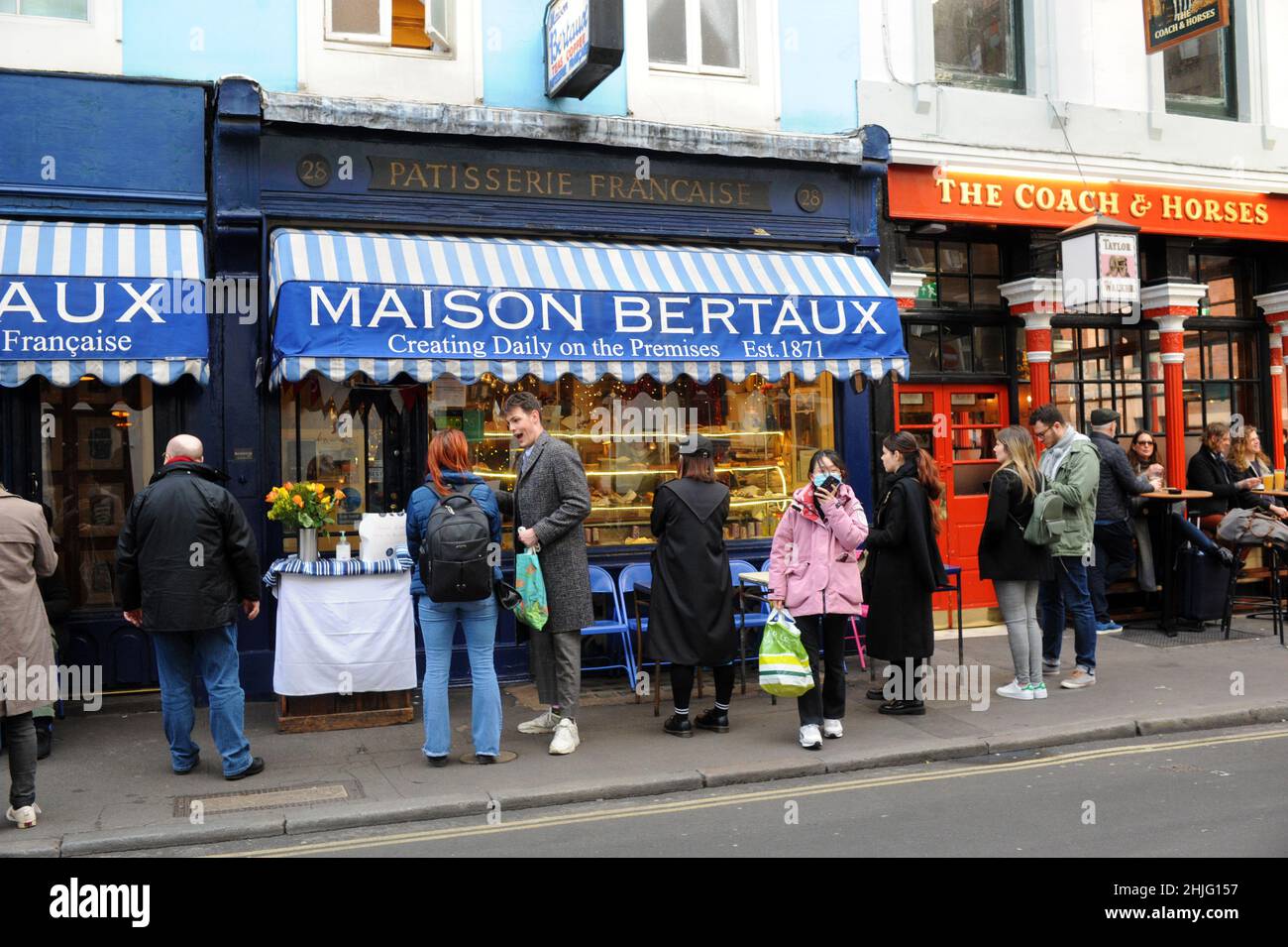 London, UK. 29th Jan, 2022. Maison Bertaux is a French pâtisserie in ...