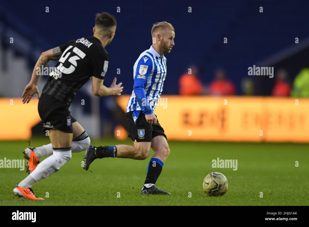 Barry Bannan #10 of Sheffield Wednesday starts an attacking move Stock ...