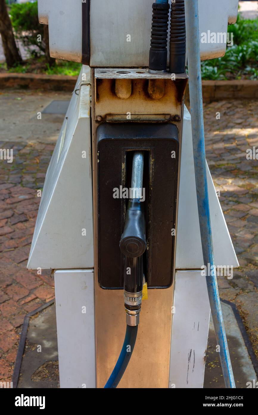 Side view of the nozzle of a fuel pump Stock Photo - Alamy