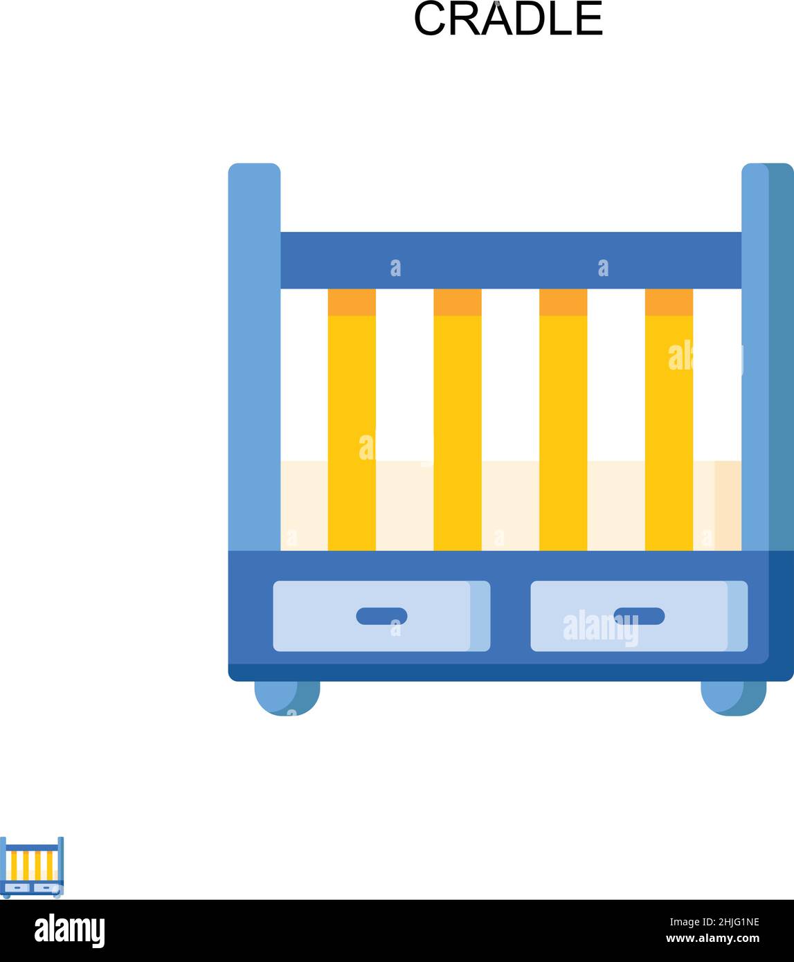 Baby cradle cartoon icon hi-res stock photography and images - Alamy