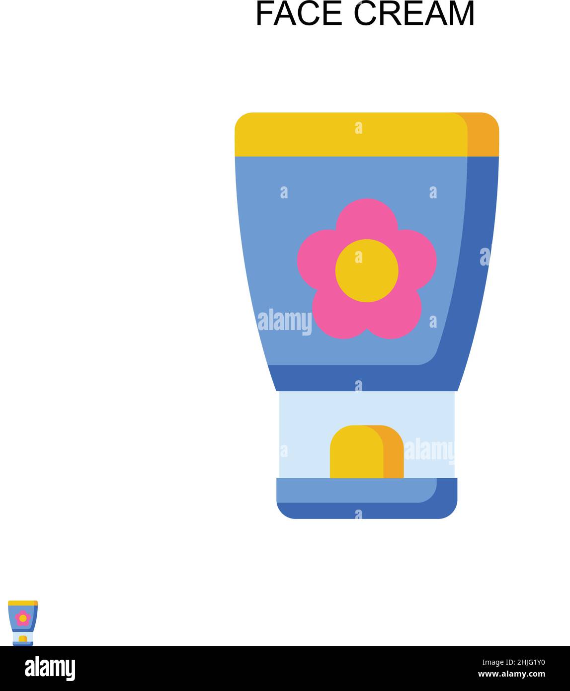 Face cream Simple vector icon. Illustration symbol design template for ...