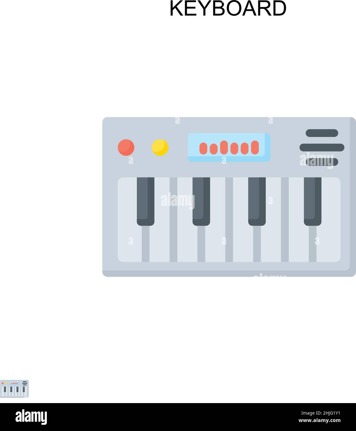 Keyboard Simple vector icon. Illustration symbol design template for ...