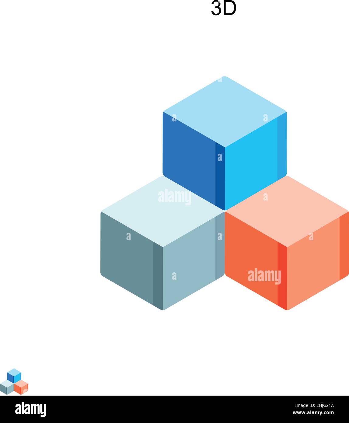 3d Simple vector icon. Illustration symbol design template for web ...