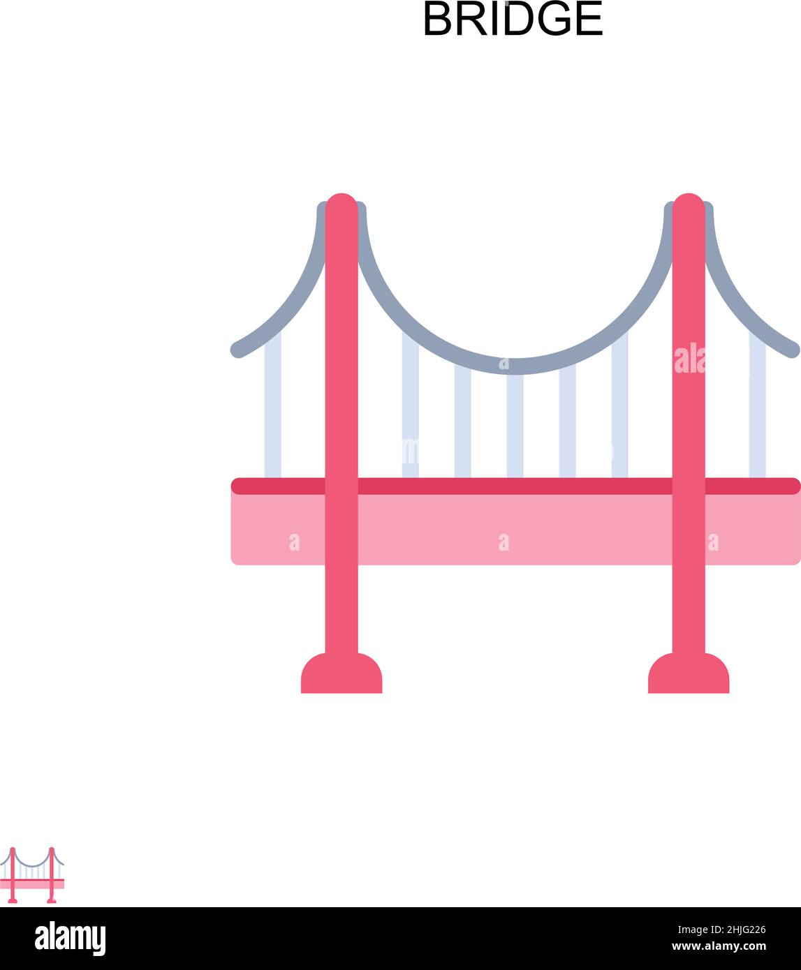 Bridge Simple vector icon. Illustration symbol design template for web ...