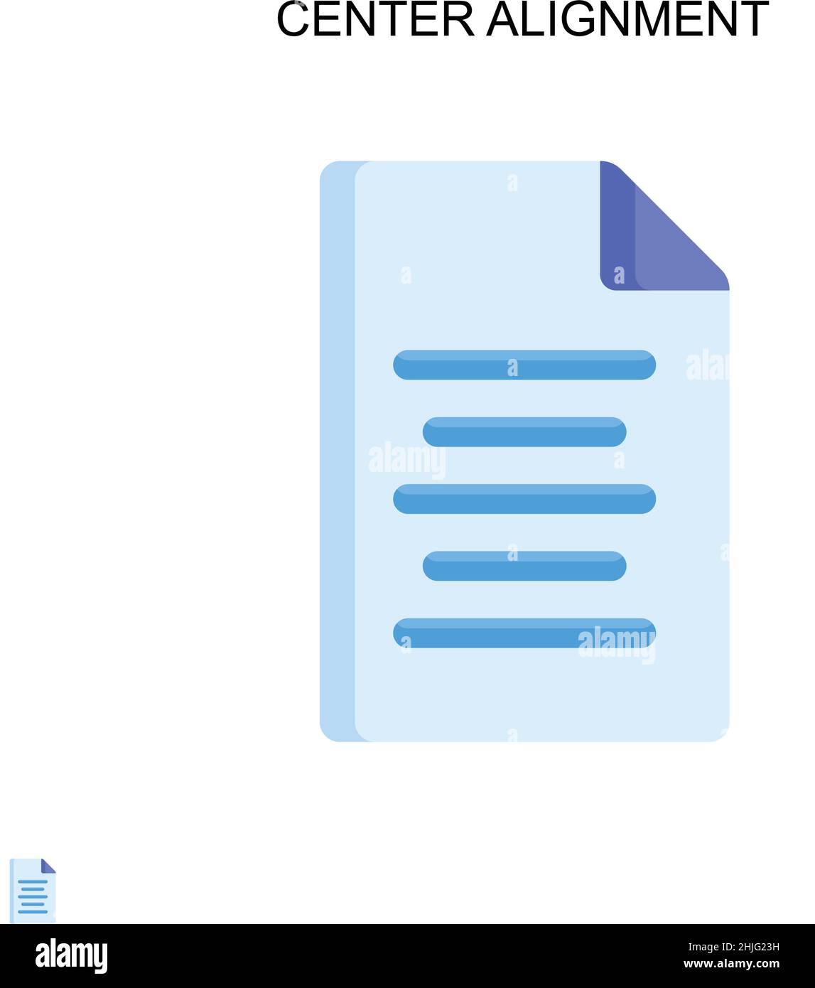 Center alignment Simple vector icon. Illustration symbol design template for web mobile UI ...