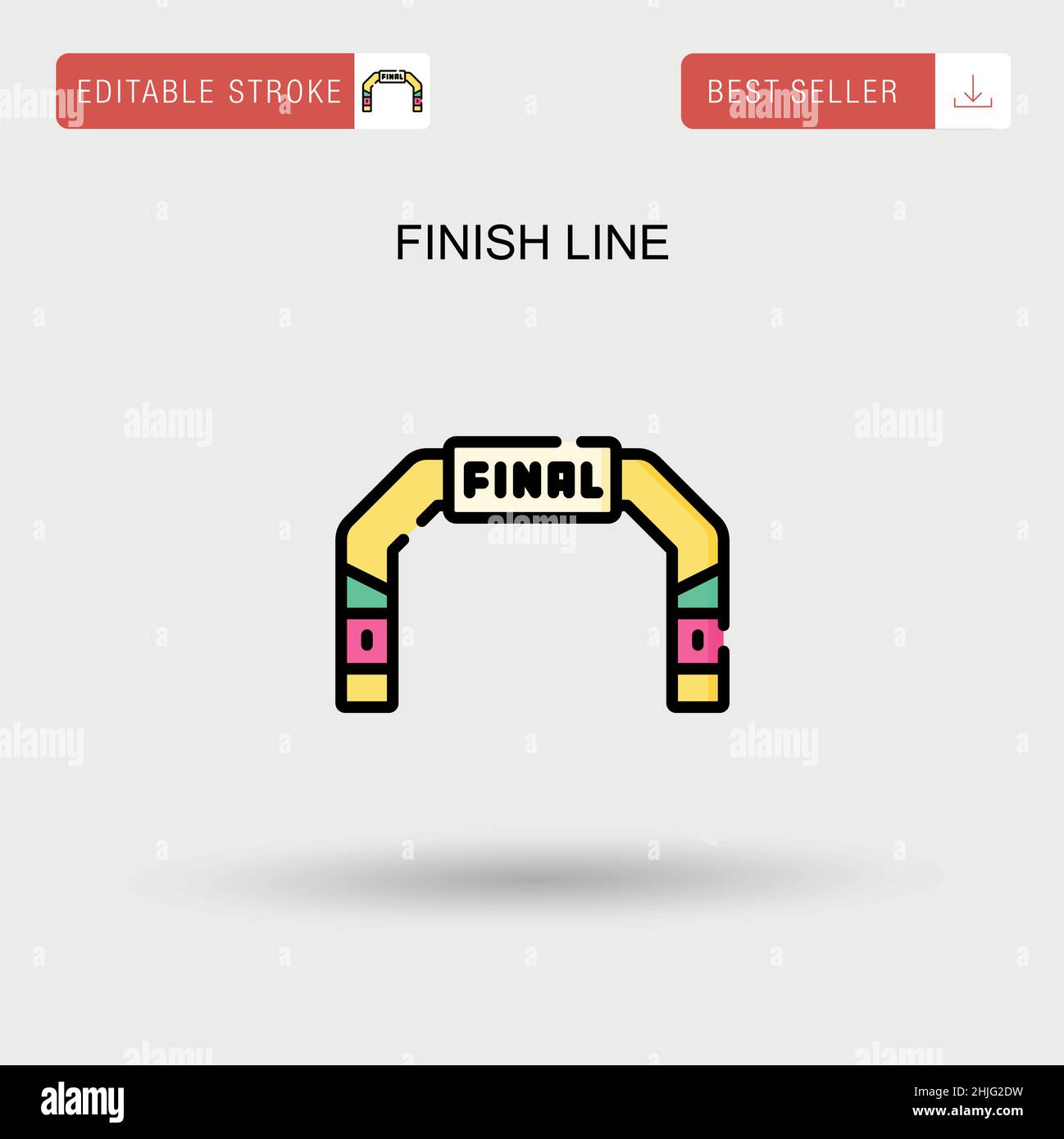 Finish line Simple vector icon Stock Vector Image & Art - Alamy