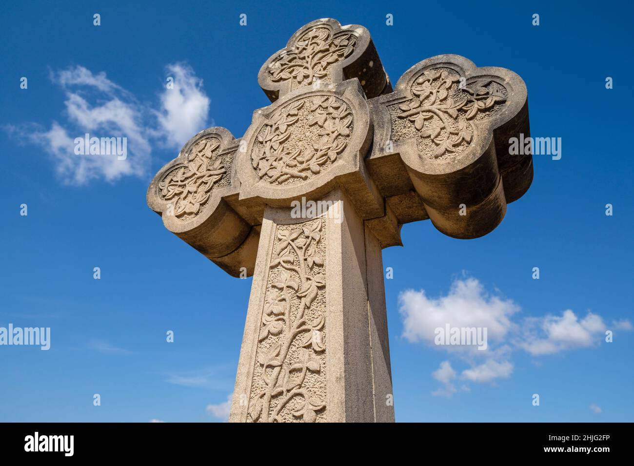 Cross with trilobed arms, 1951, Campos cemetery, Mallorca, Balearic ...