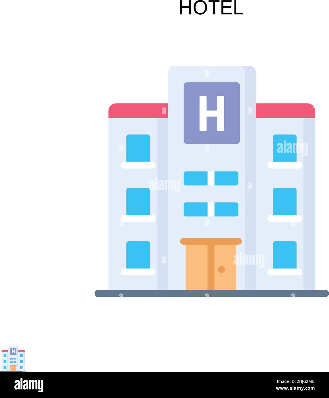 Hotel Simple vector icon. Illustration symbol design template for web ...
