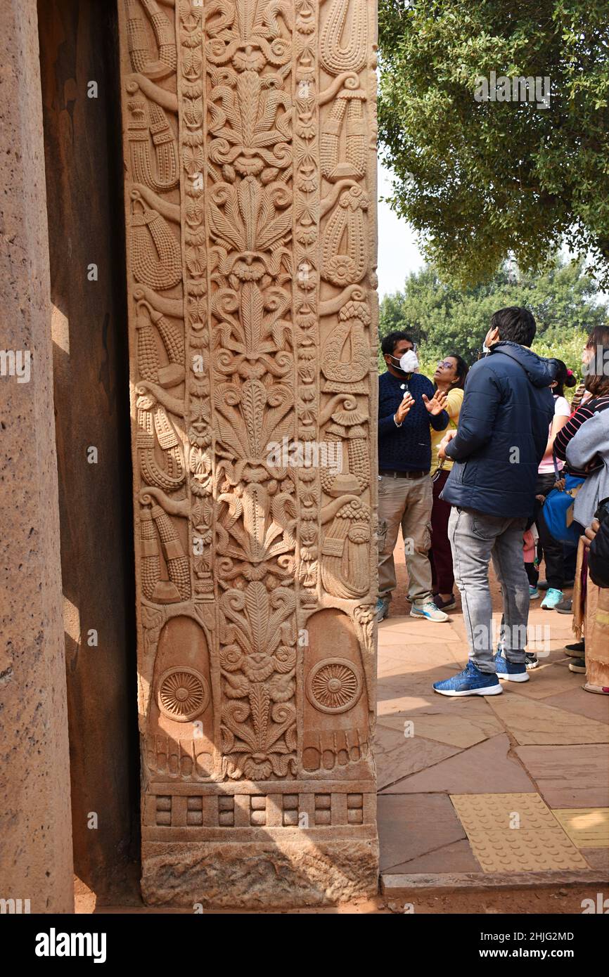 Sanchi stupa footprints hi-res stock photography and images - Alamy