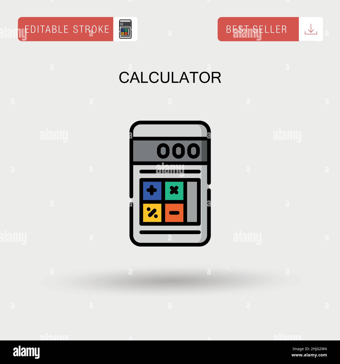 Calculator Simple vector icon Stock Vector Image & Art - Alamy