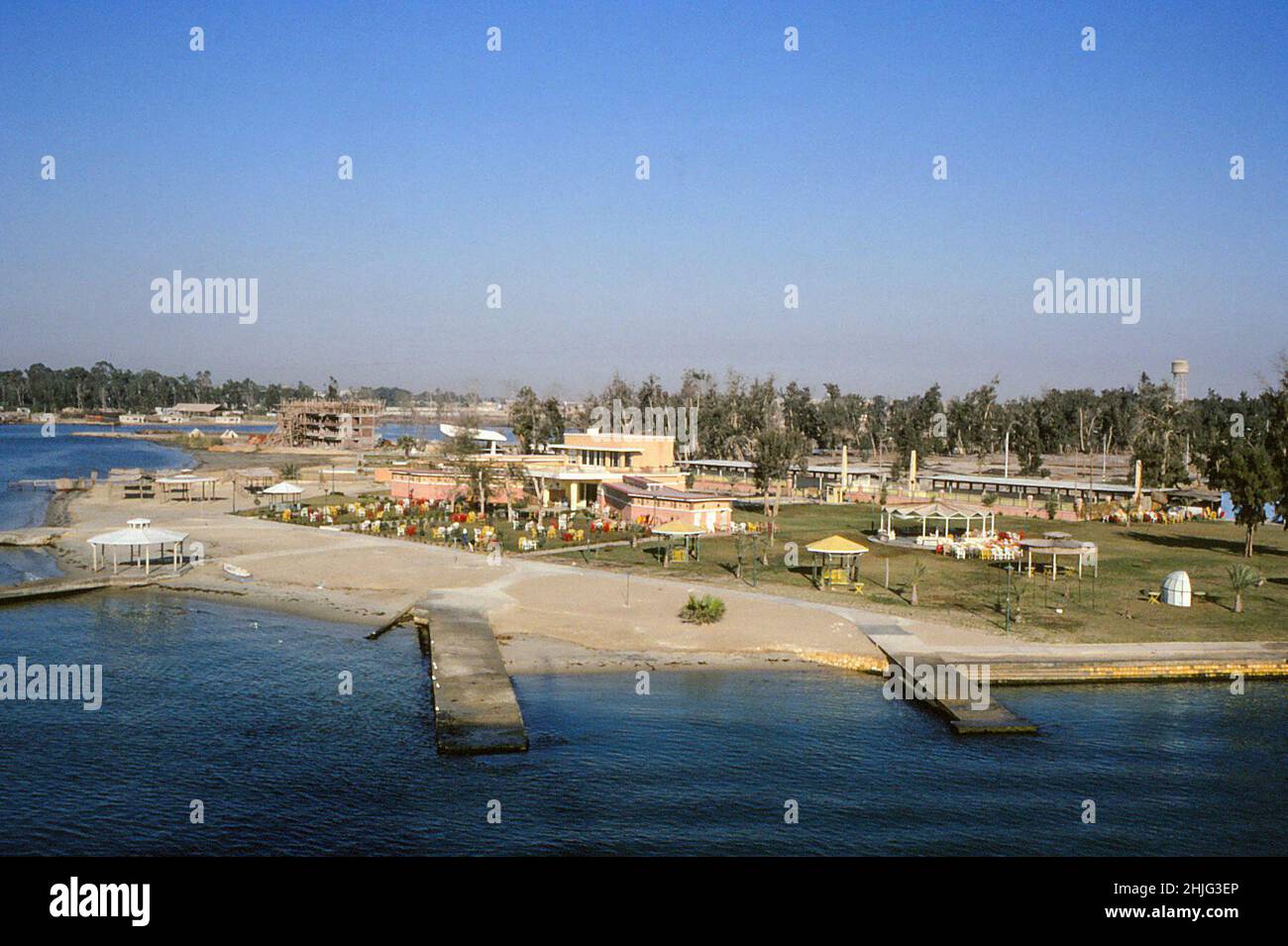 Possibly Aldunfah Beach Club on the Suez Canal, Ismailia, Egypt, 10th ...