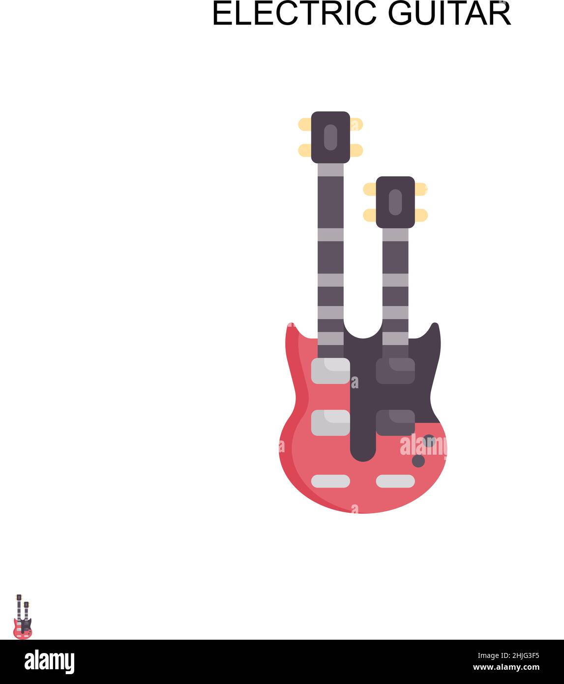 Electric guitar Simple vector icon. Illustration symbol design template ...