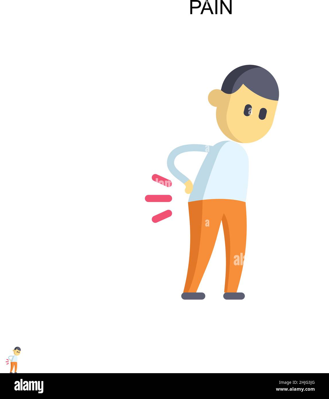 Pain Simple vector icon. Illustration symbol design template for web ...