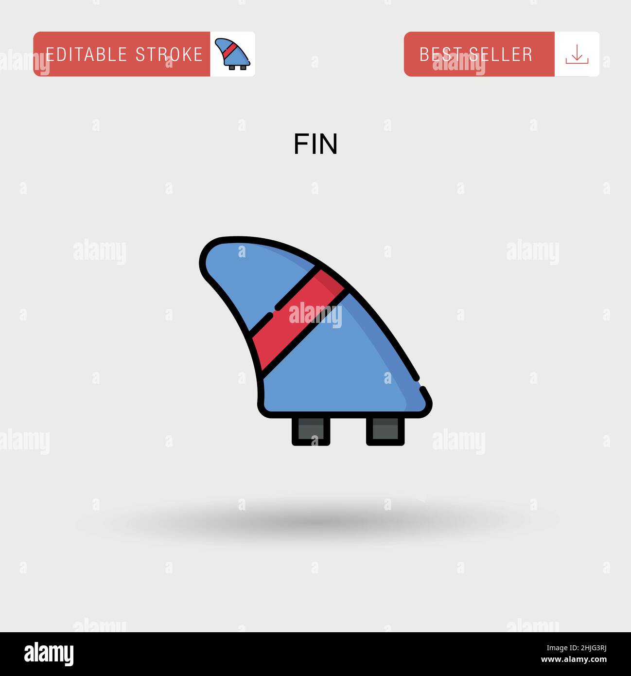 Fin Simple vector icon Stock Vector Image & Art - Alamy