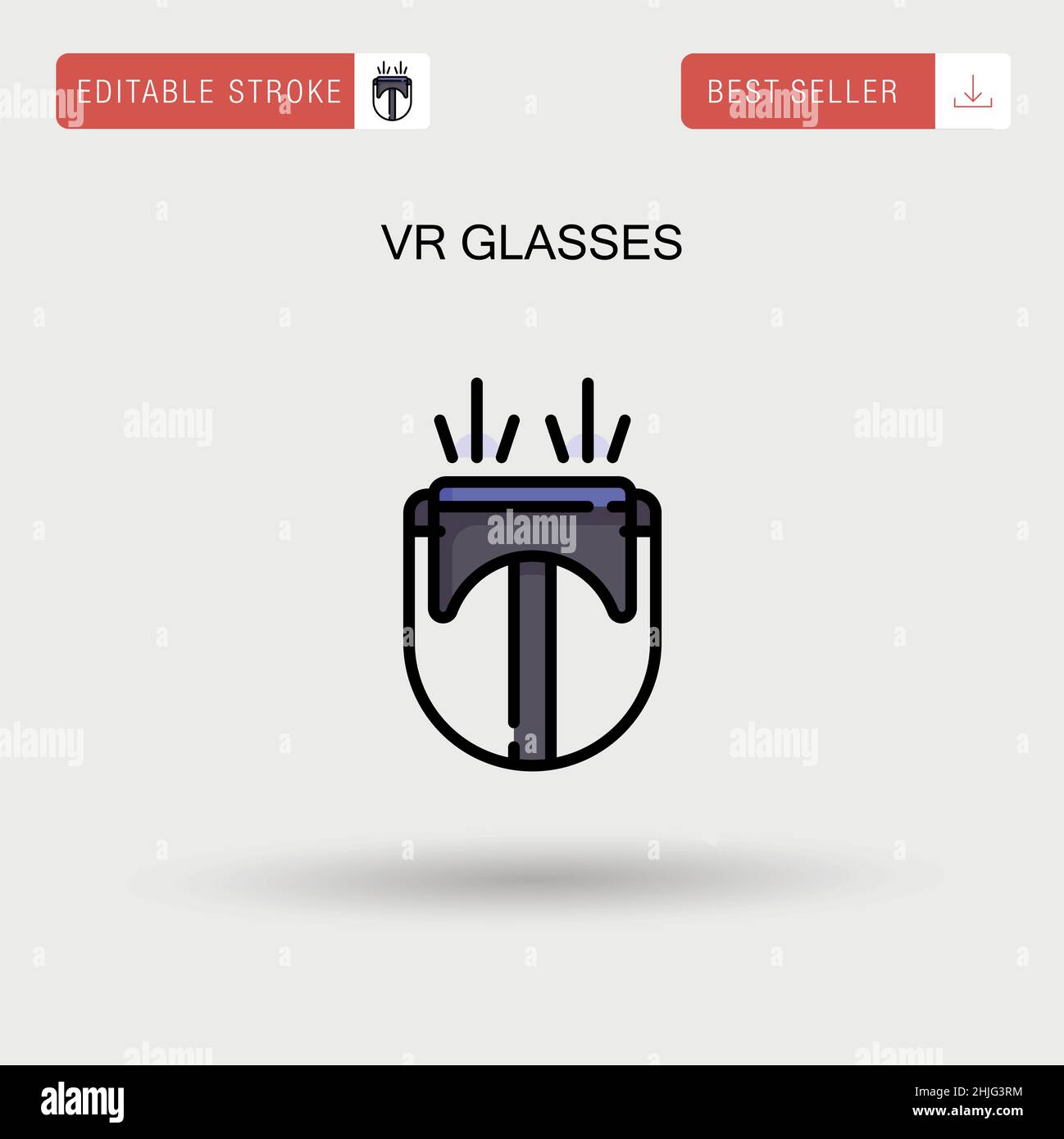 Vr glasses Simple vector icon Stock Vector Image & Art - Alamy