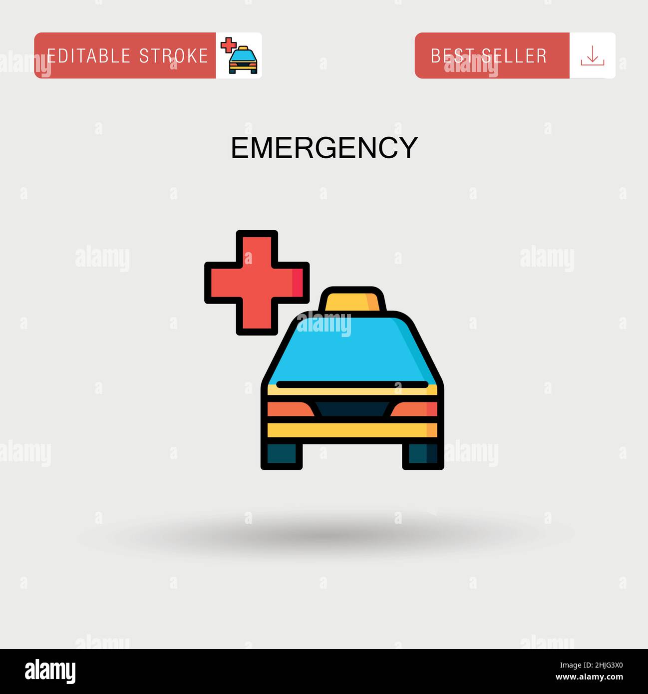 Emergency Simple vector icon Stock Vector Image & Art - Alamy