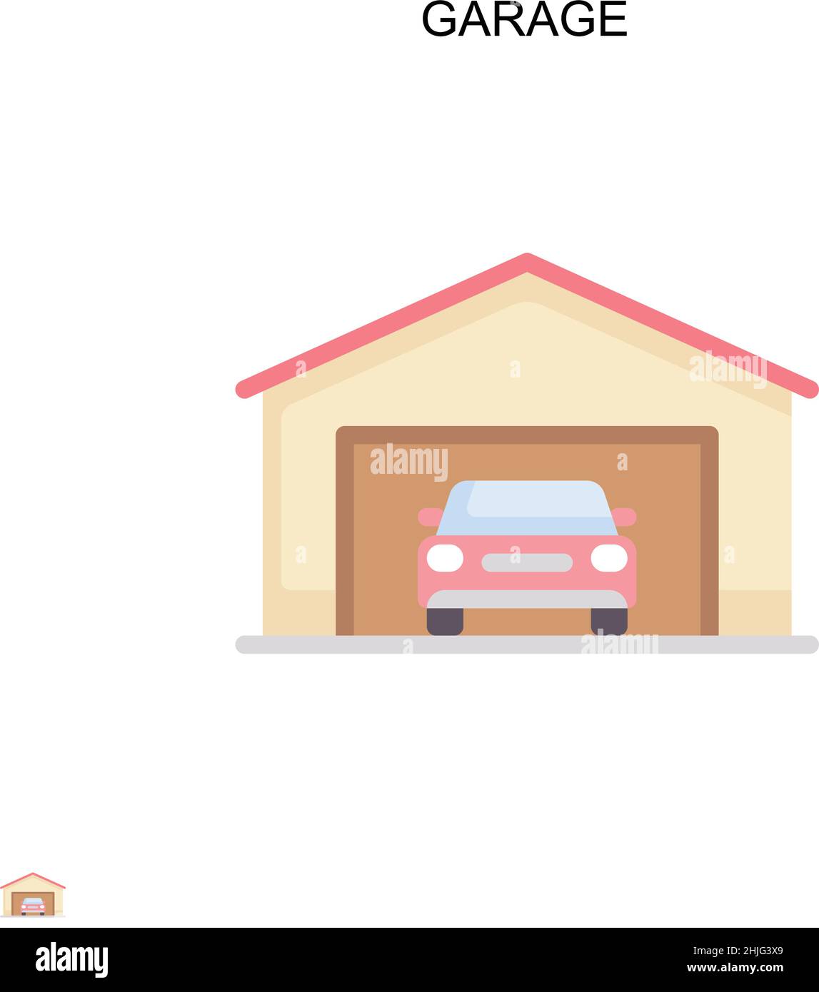 Garage Simple vector icon. Illustration symbol design template for web ...
