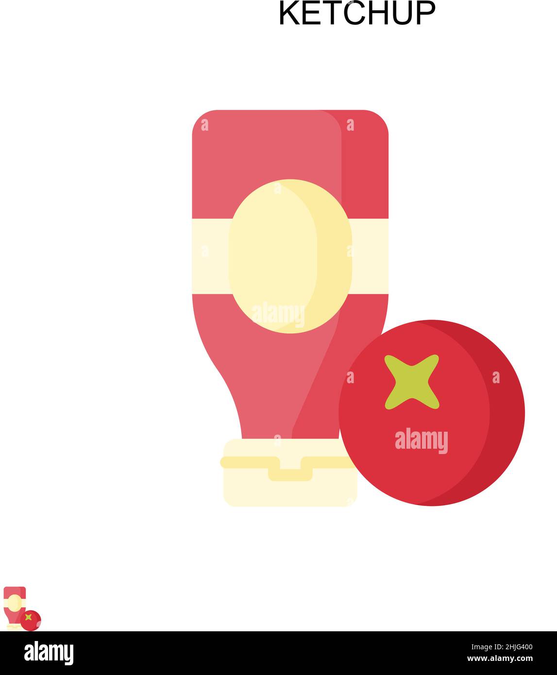 Ketchup Simple vector icon. Illustration symbol design template for web ...