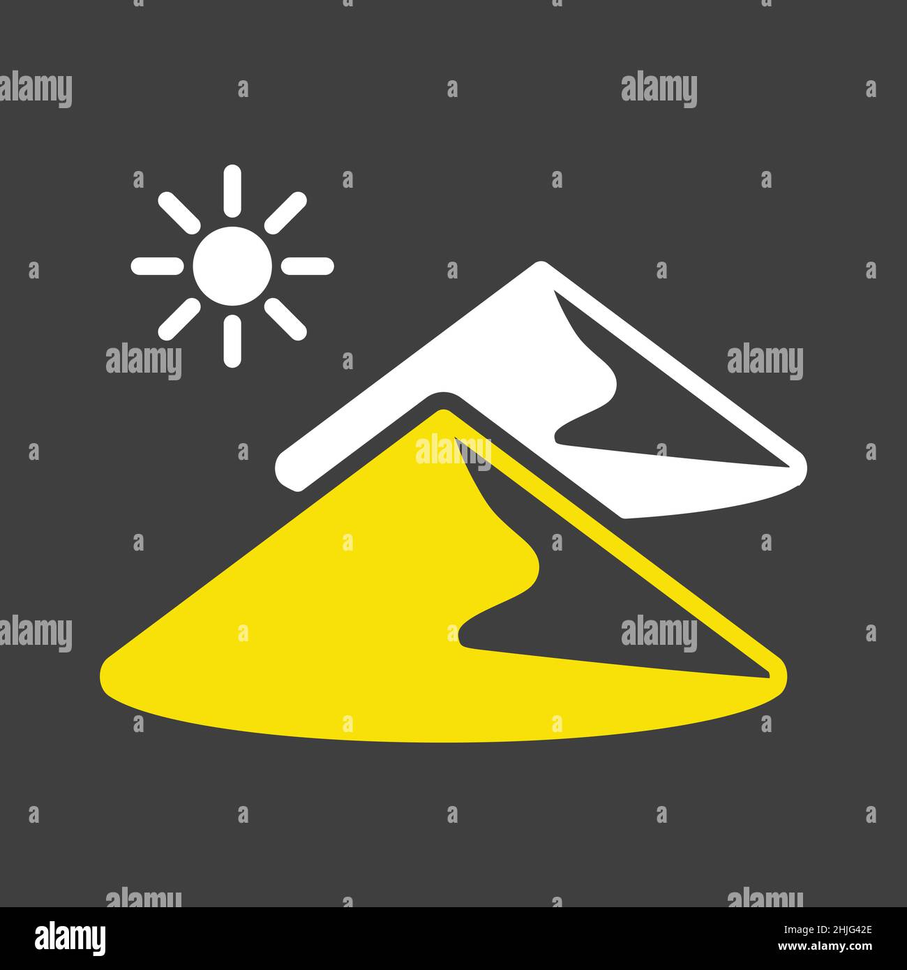 Sand dunes vector glyph icon. Nature sign. Graph symbol for travel and ...