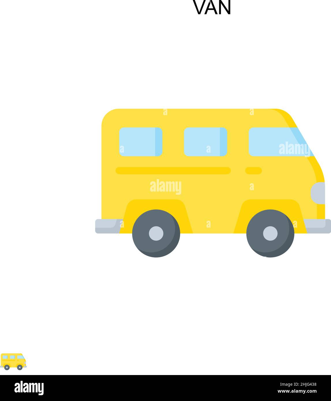 Van Simple vector icon. Illustration symbol design template for web ...